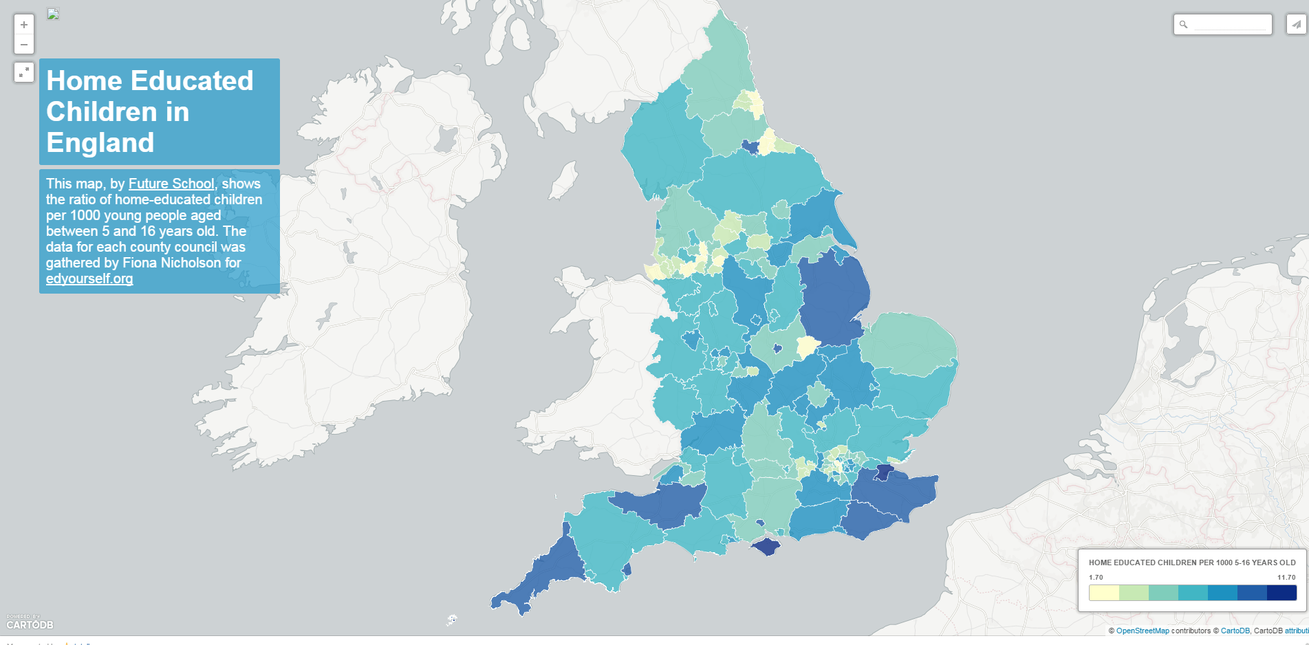 Interactive Map of Home Education Across England - FutureSchool